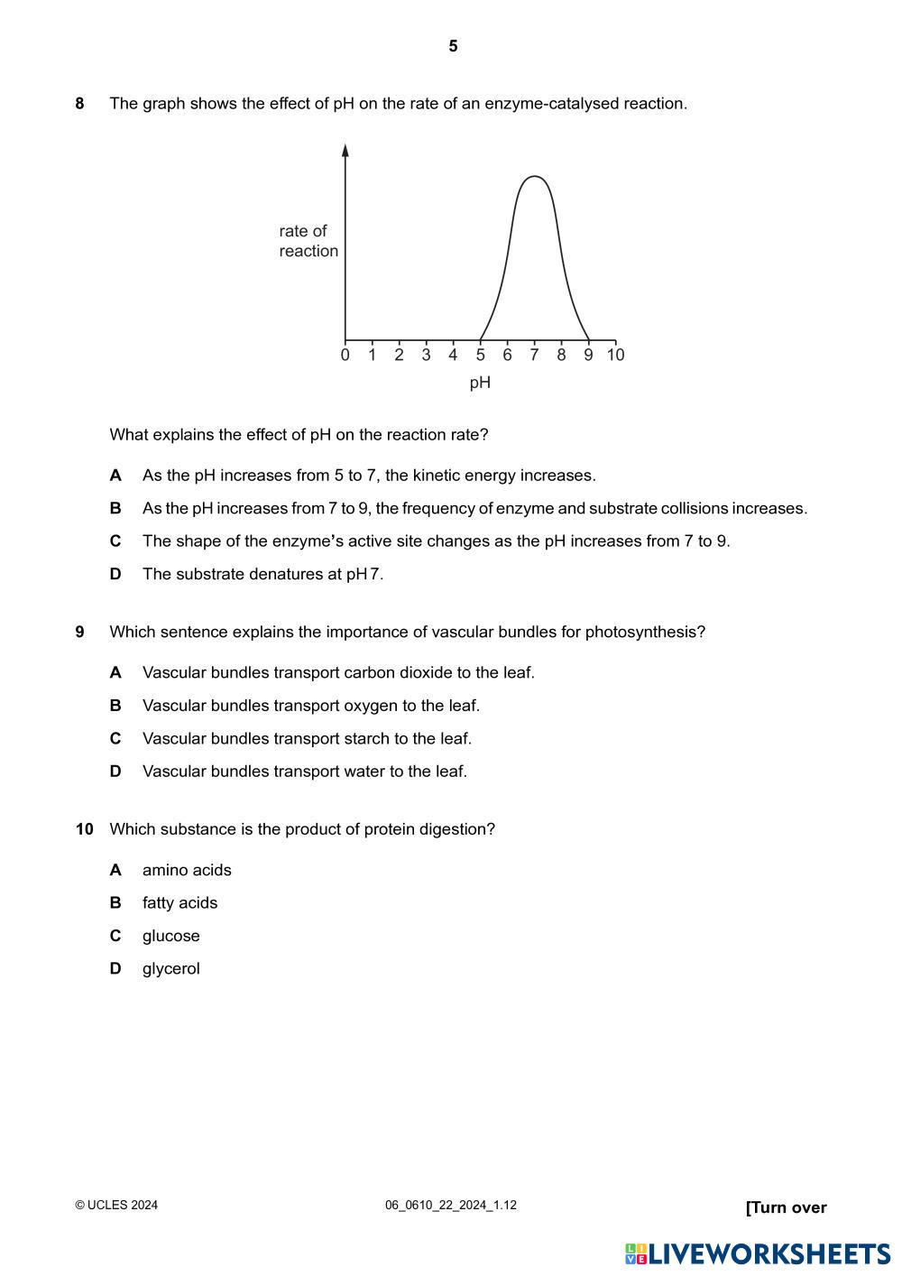 BIOLOGY IGCSE 2… | Science Worksheets | 8154203
