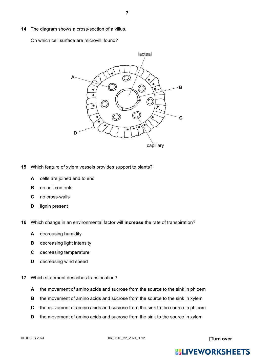 BIOLOGY IGCSE 2… | Science Worksheets | 8154203
