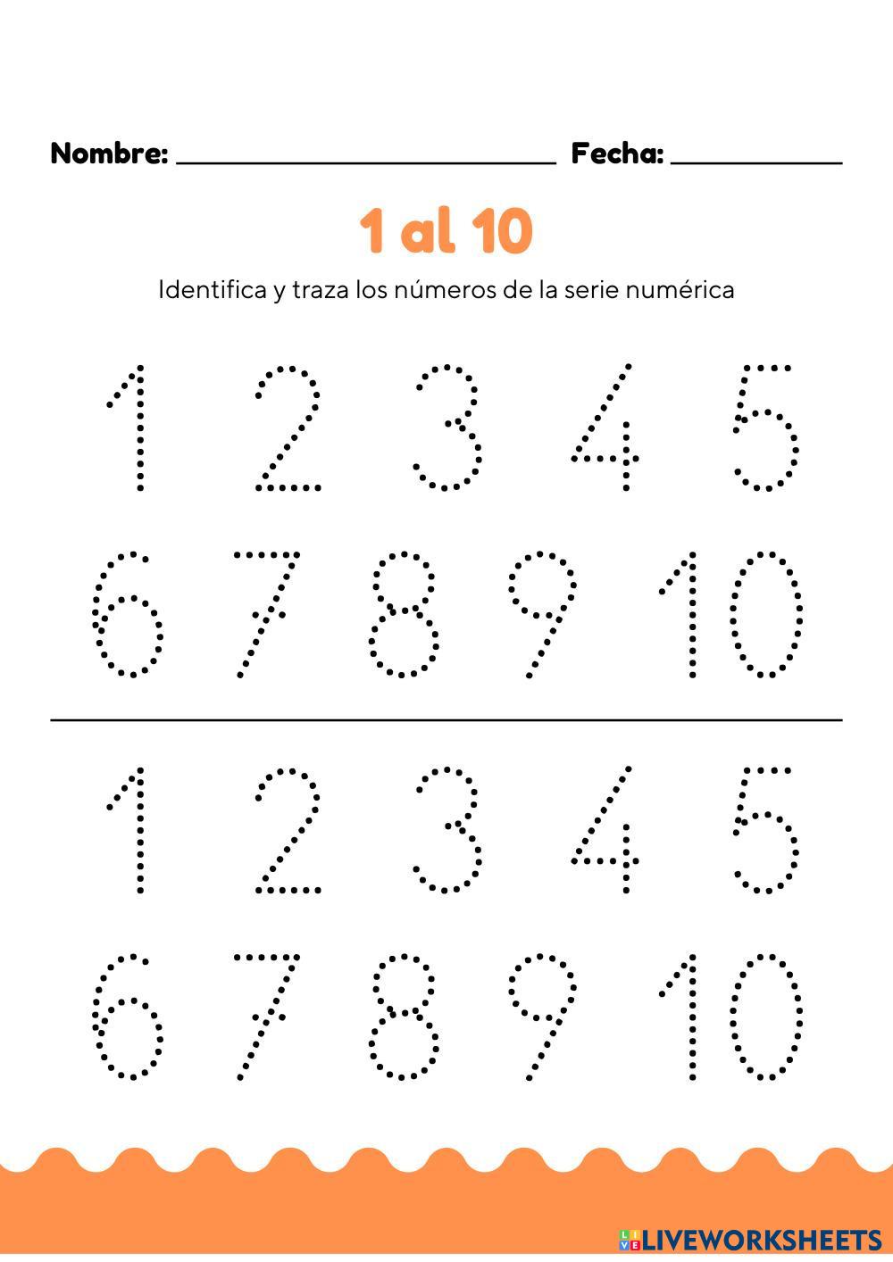 Los numeros | Math Worksheets | 8154949