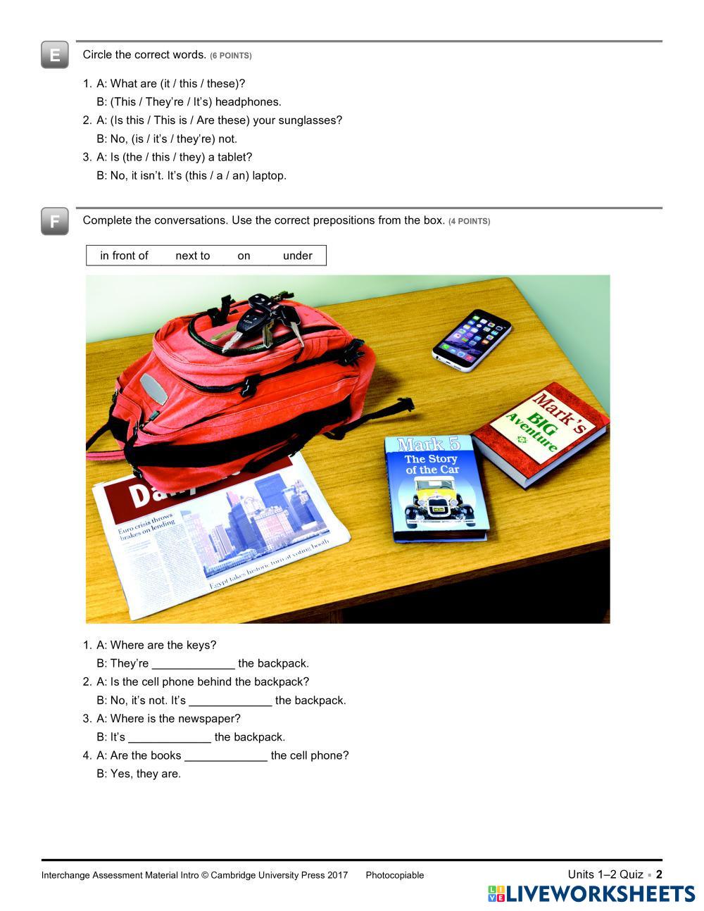 Interchange Int… | Language Arts Worksheets | 8155108