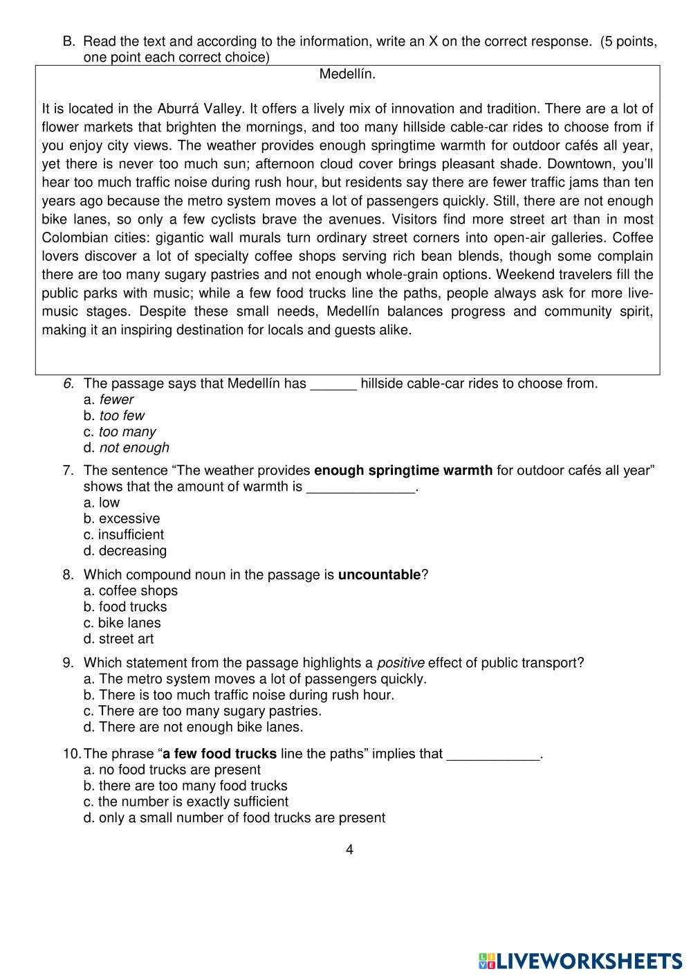 ii EXAM. I SEME… | English Language Worksheets | 8156737