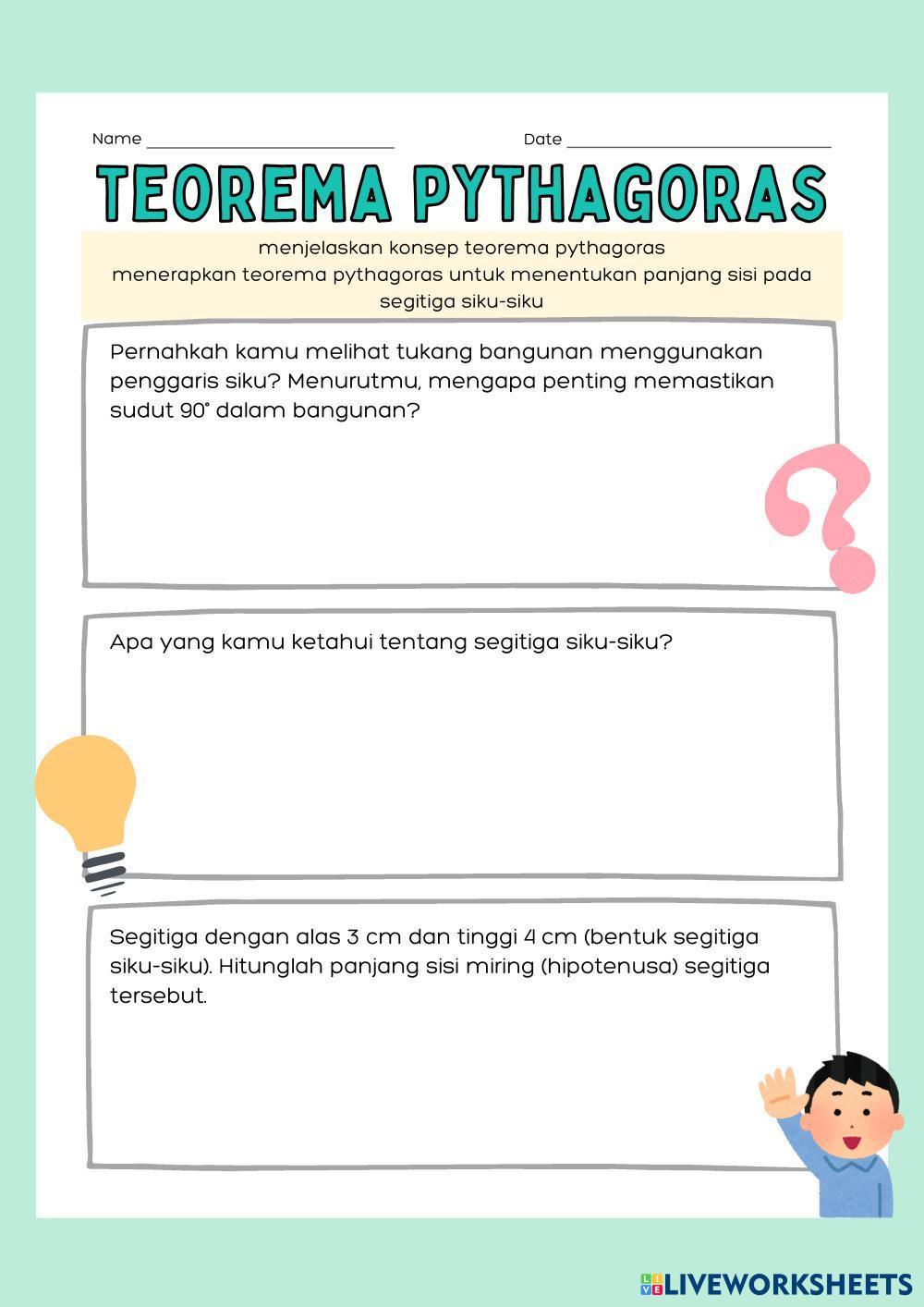 LKPD TEOREMA PY… | Math Worksheets | 8157534