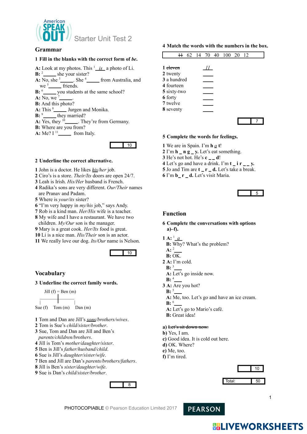 Unit 2 | English Language Worksheets | 8159459