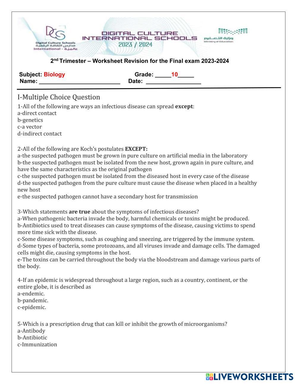 bio | Science Worksheets | 8165963