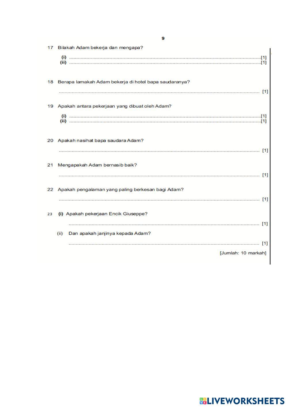 PRAKTIS MALAY (… | Language Arts Worksheets | 8168377
