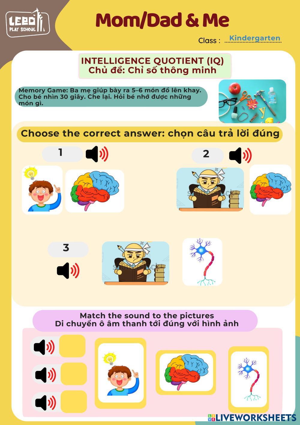 IQ Mom/Dad & Me… | ESL Worksheets | 8173297