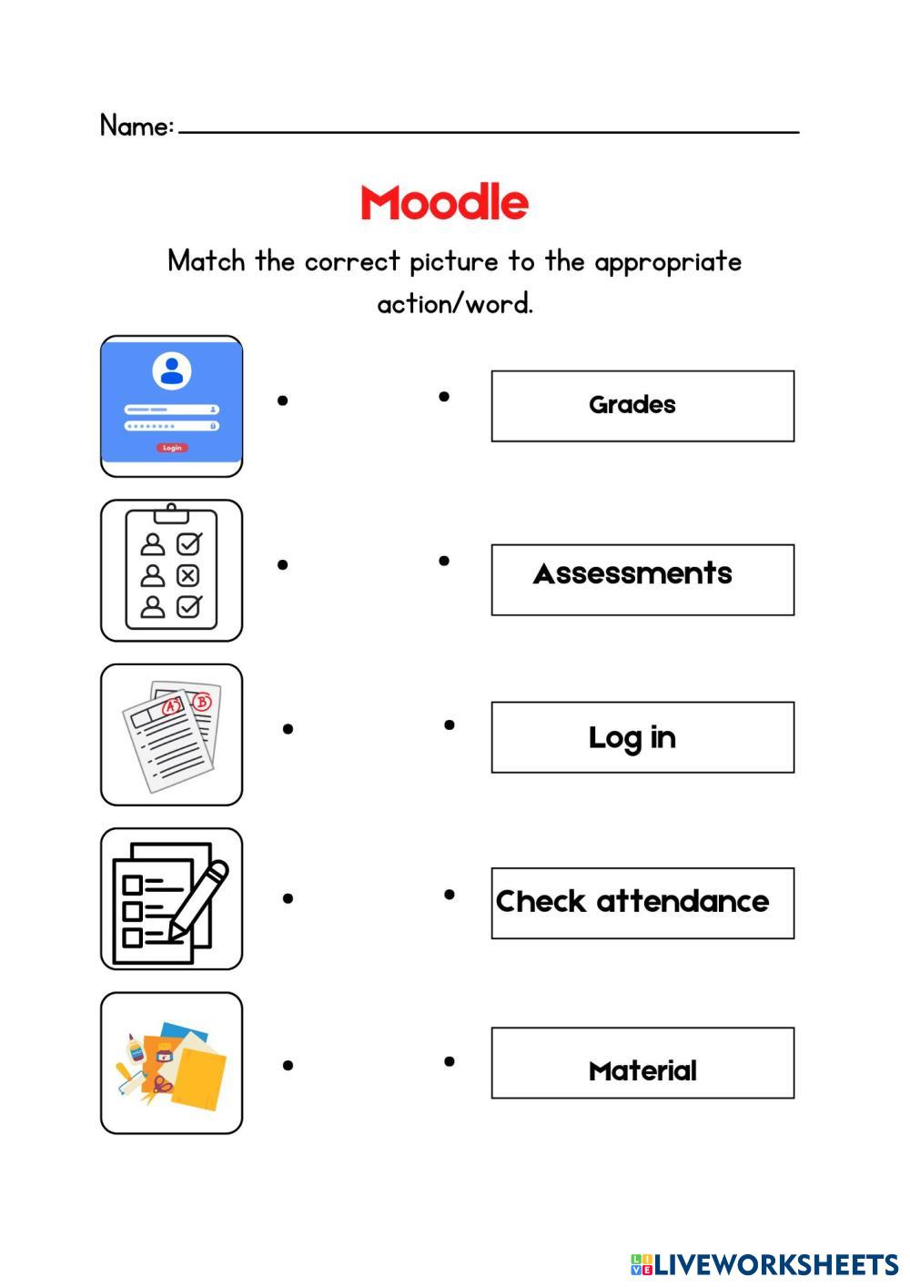 Moodle Worksheet | ESL Worksheets | 8174505