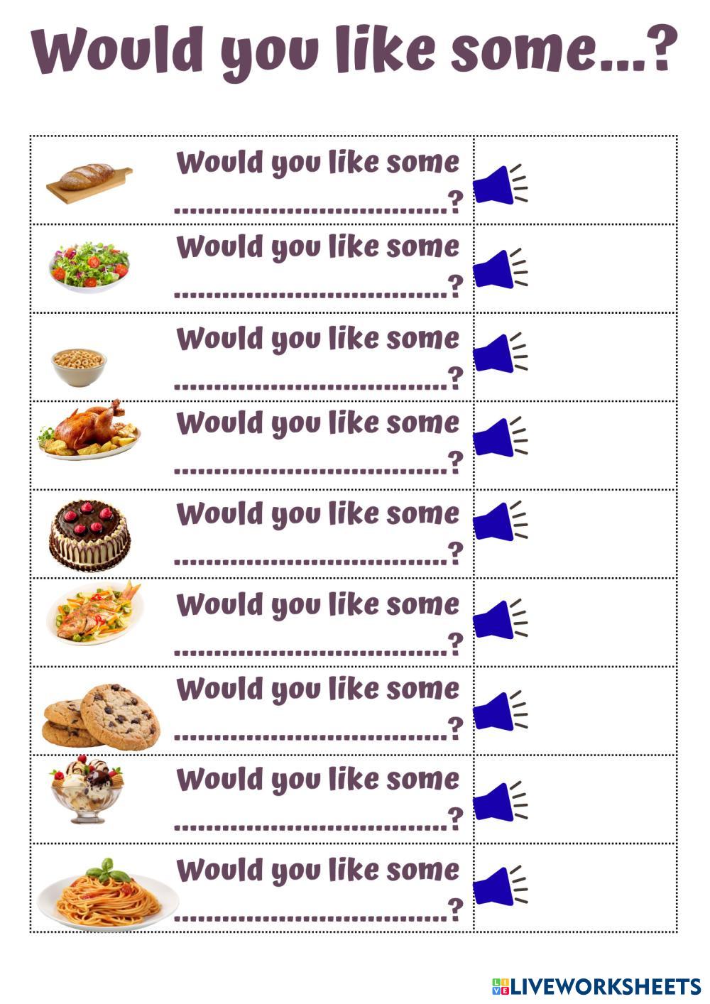 Would you like … | ESL Worksheets | 8175151