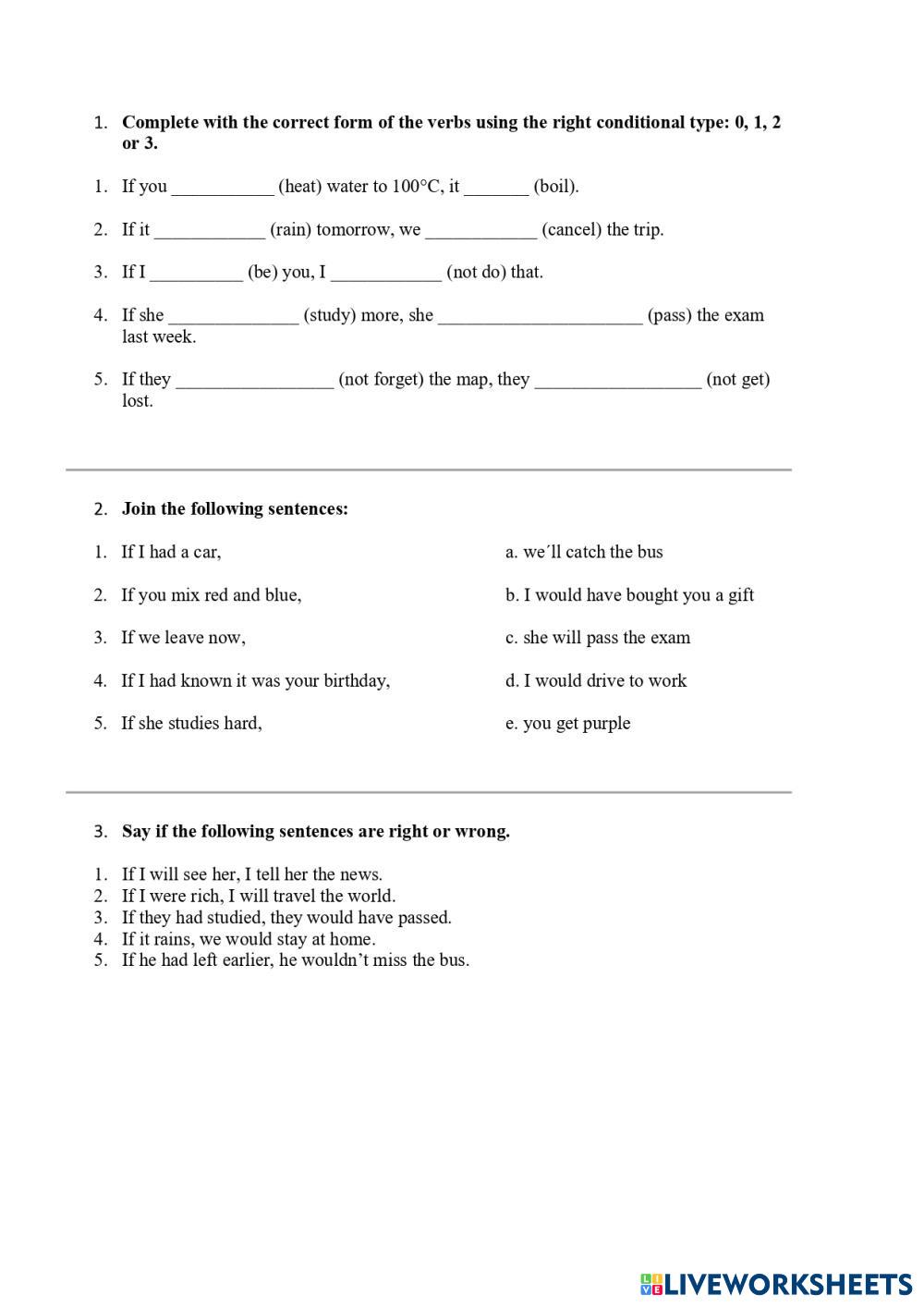 Conditional sen… | English Language Worksheets | 8179550