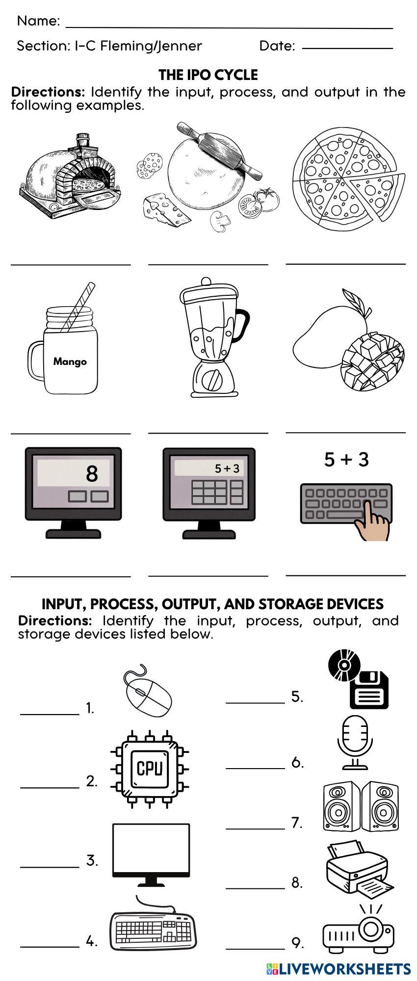 input   process   output