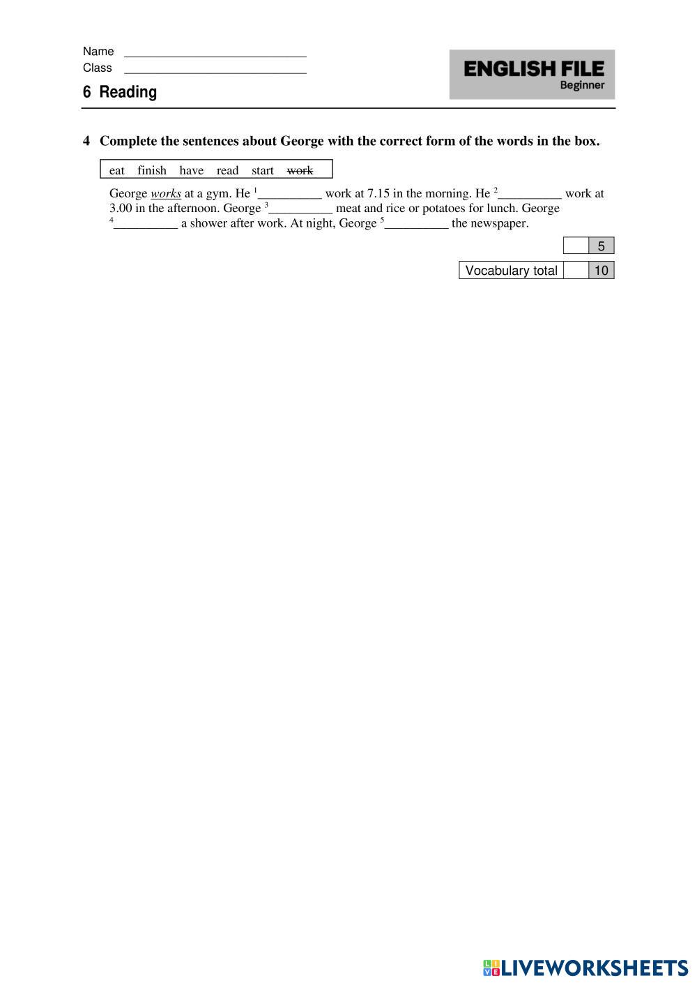 Exam test 2 | ESL Worksheets | 8186586
