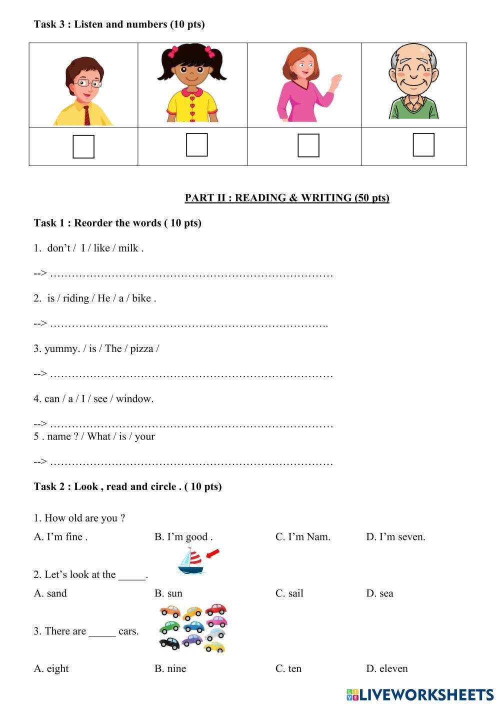English grade 2… | ESL Worksheets | 8186718