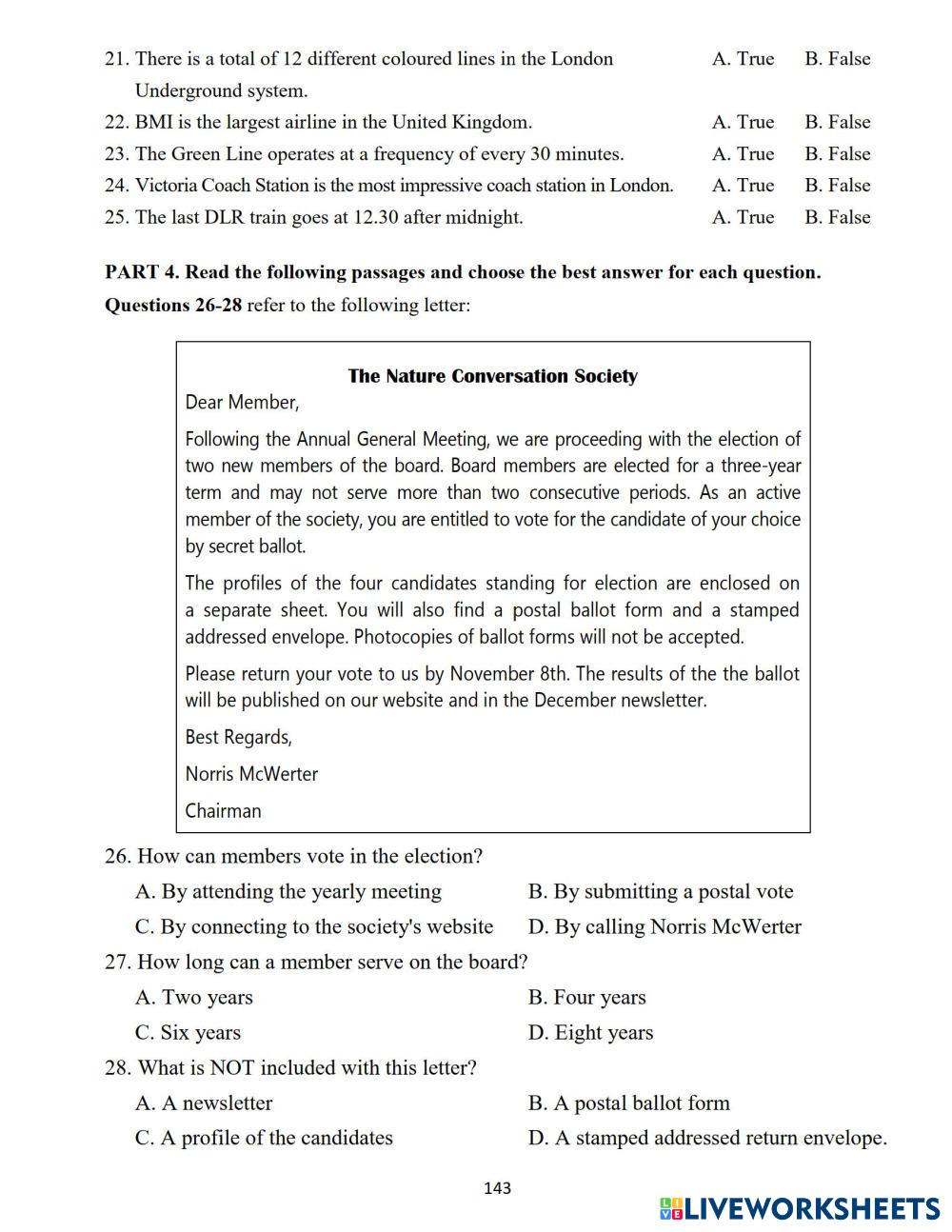 B1_Reading Test… | ESL Worksheets | 8188618