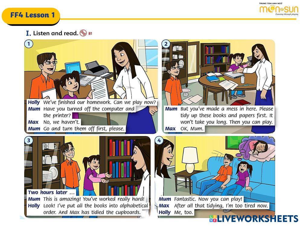 FF4 unit 9 less… | ESL Worksheets | 8191096