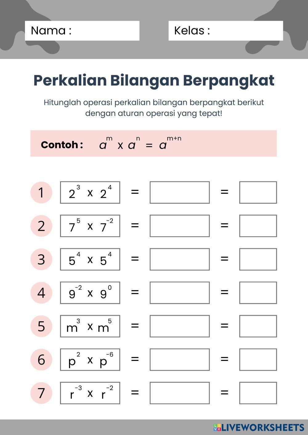 LKPD BENTUK AKAR | Math Worksheets | 8191683