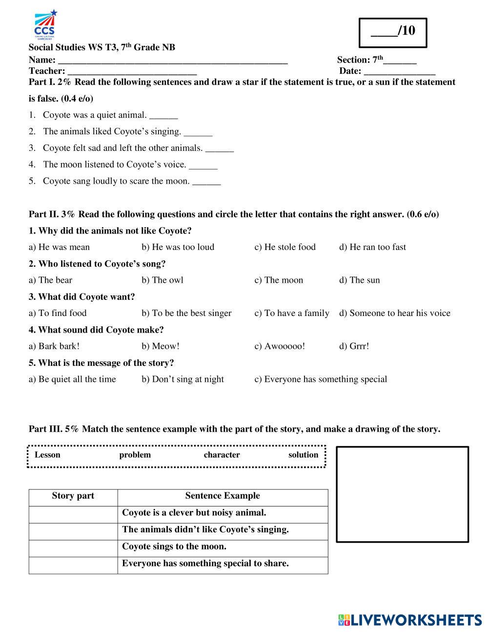 WORKSHEET 1 7TH… | Social Studies Worksheets | 8192653