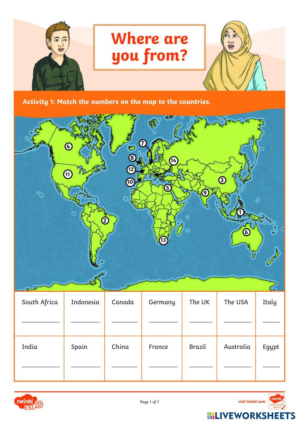 Where are you f… | ESL Worksheets | 8193950