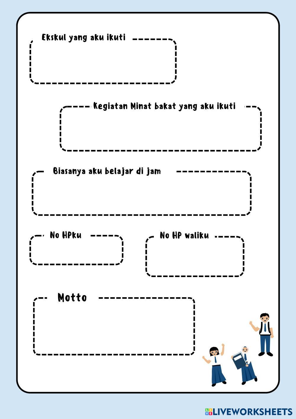 Biodata | Math Worksheets | 8195829