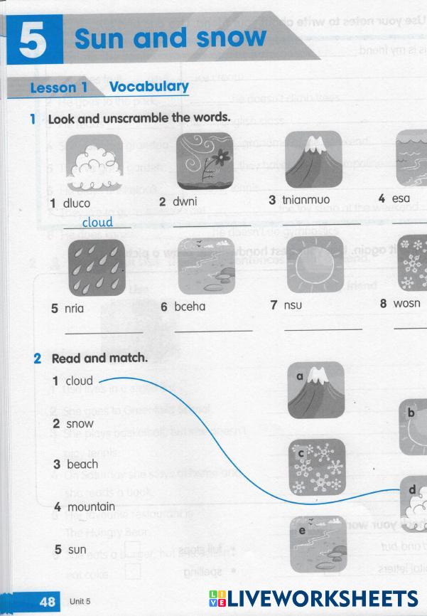 AS 2 U5 L1 | English Language Worksheets | 8199987