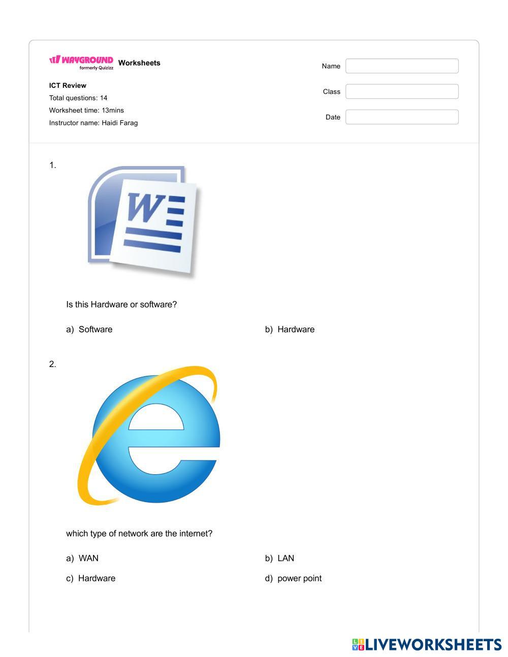 ICT basics Prep… | ESL Worksheets | 8202906