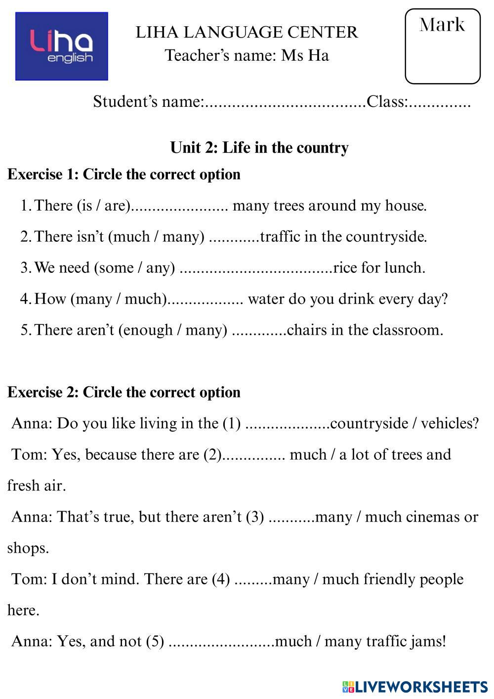 G8 Unit 2: Life… | ESL Worksheets | 8227926