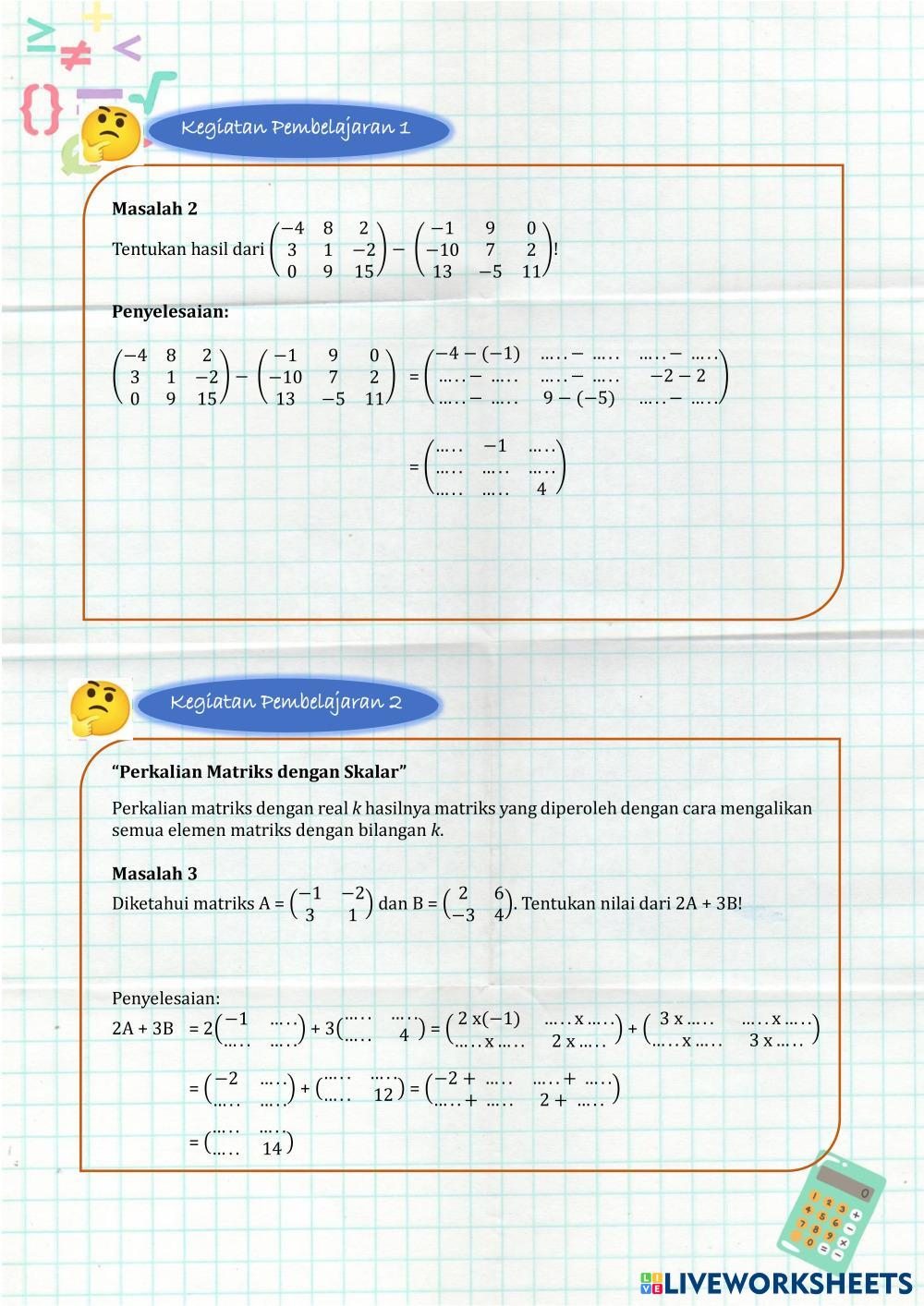 LKPD Operasi Ma… | Math Worksheets | 8210755