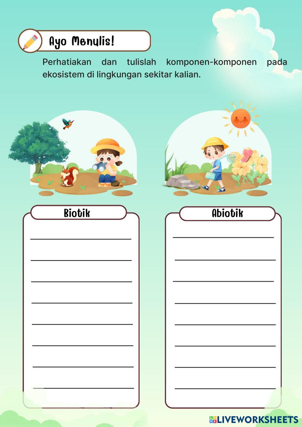 Hubungan biotik… | Science Worksheets | 8215844