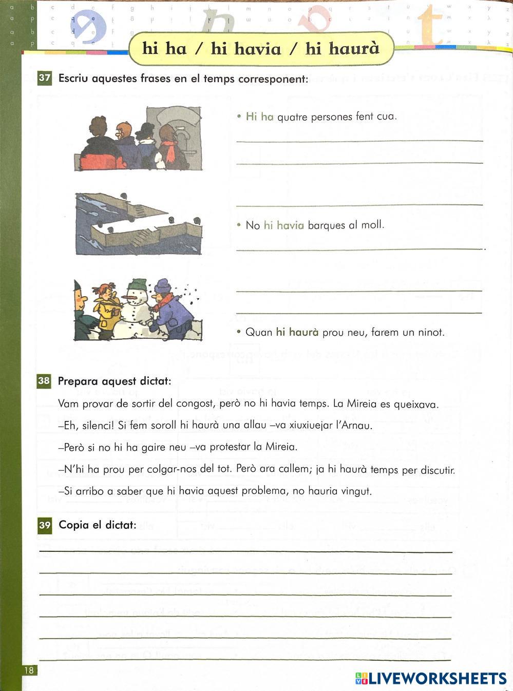hi ha/ hi havia | English Language Worksheets | 8217873