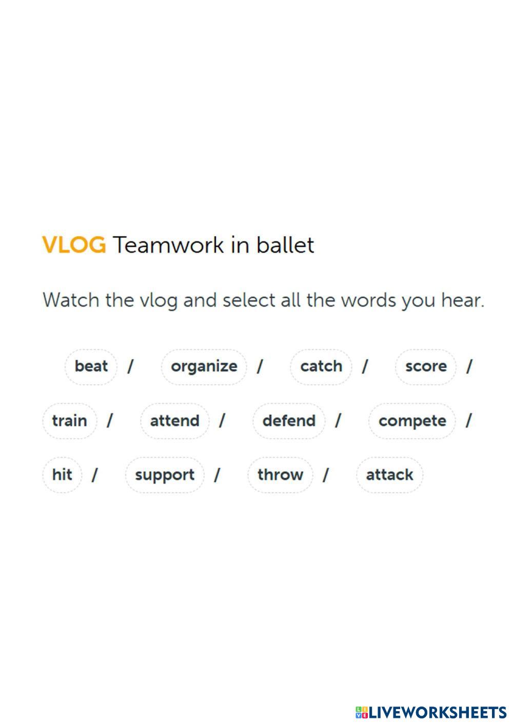 SE18 B1 Vlog 6 | ESL Worksheets | 8219617