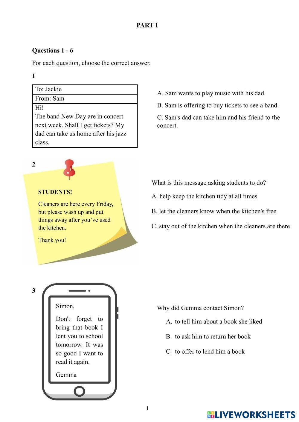 PLACEMENT TEST … | English Language Worksheets | 8221720