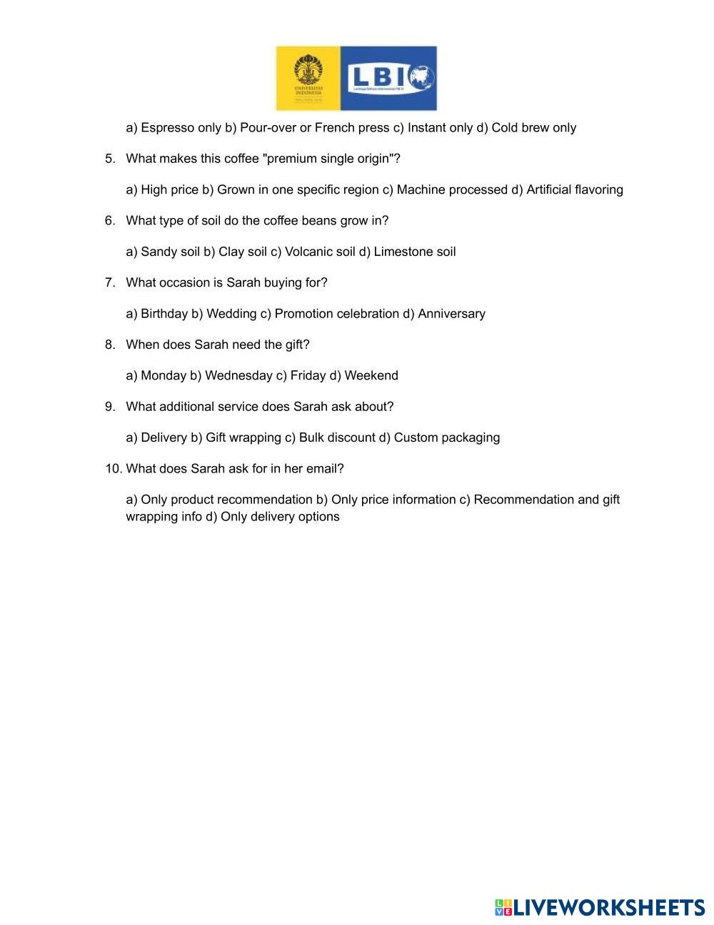 Mid-Course Test | English Language Worksheets | 8227506