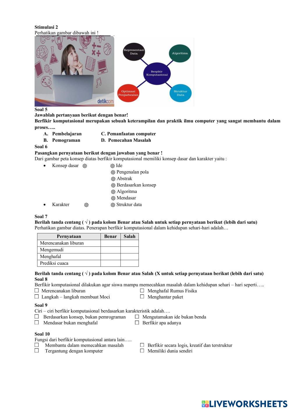 Informatika | Science Worksheets | 8230120