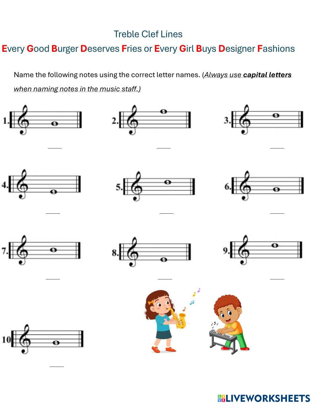 naming lines worksheet
