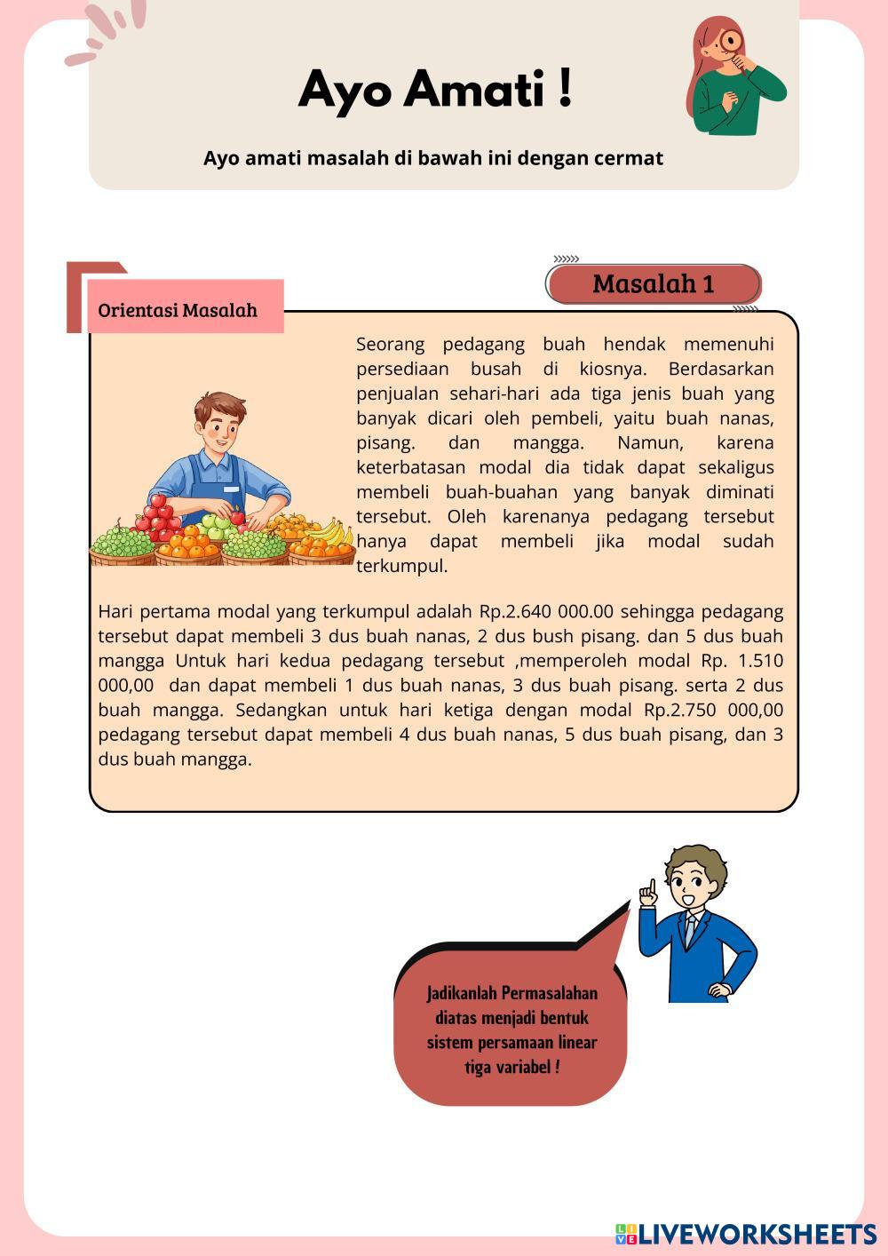 KONSEP SPLTV_LK… | Math Worksheets | 8330793