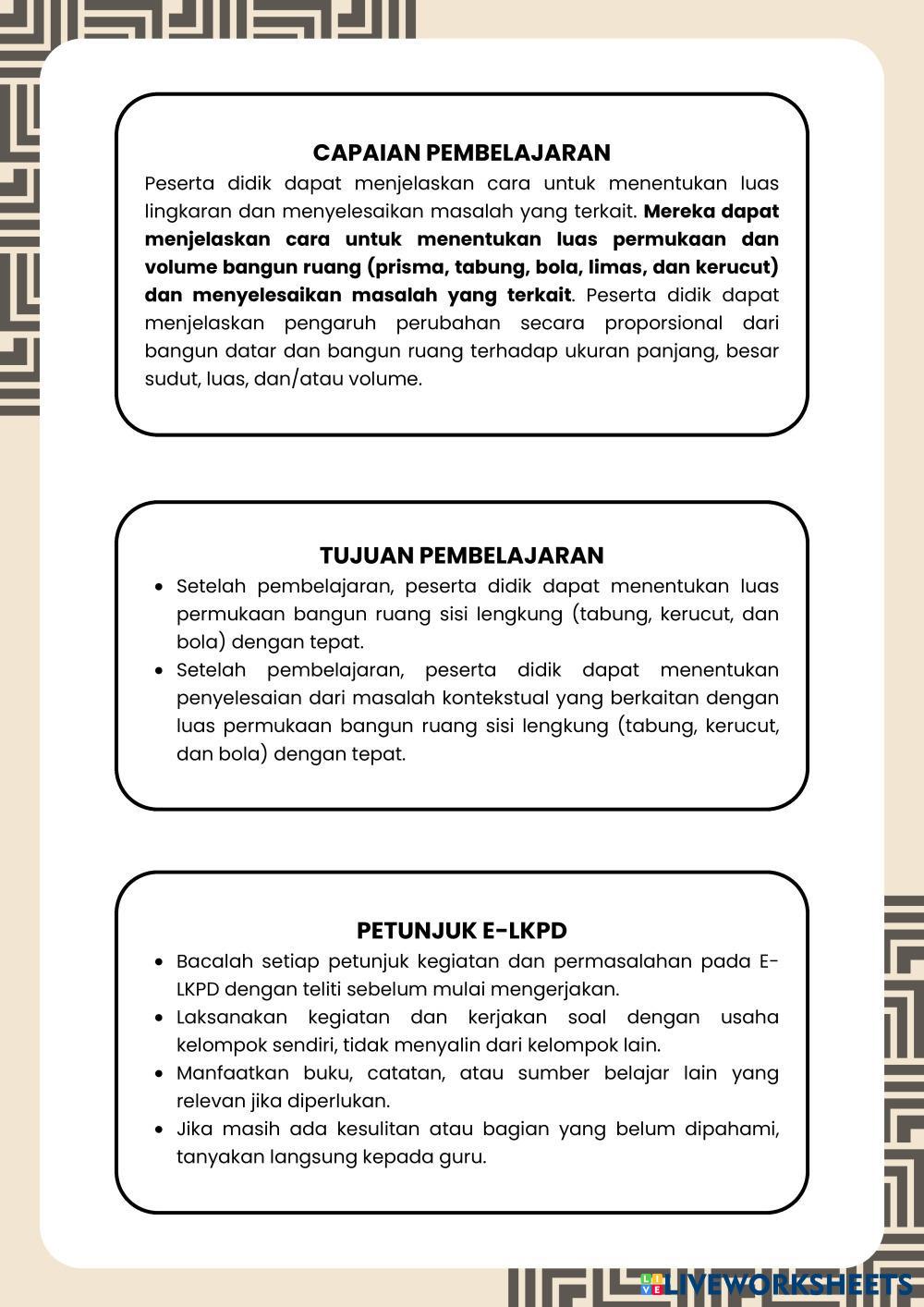 E-LKPD Etnomate… | Math Worksheets | 8332609