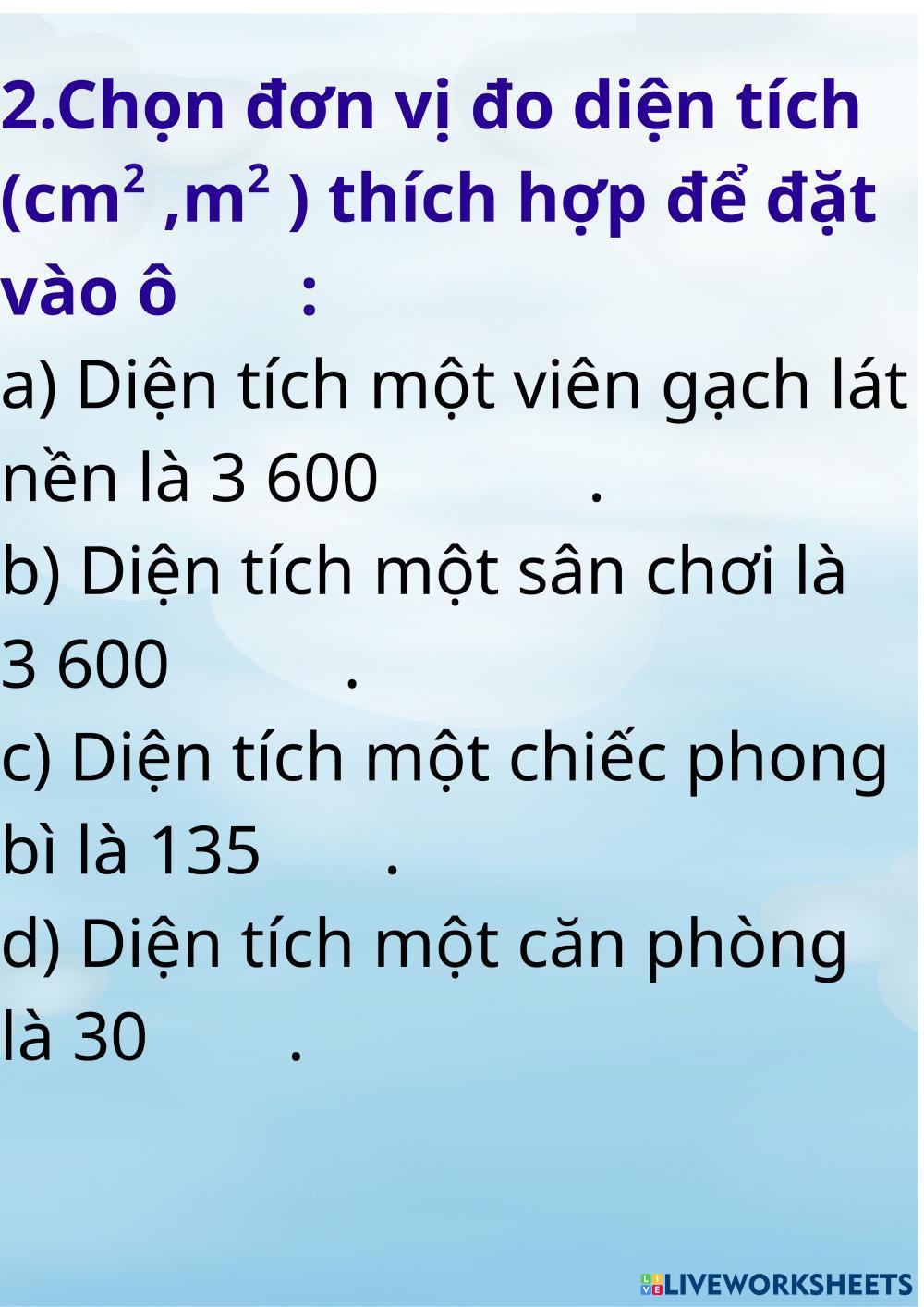 Bài tập 2 | Math Worksheets | 8333291