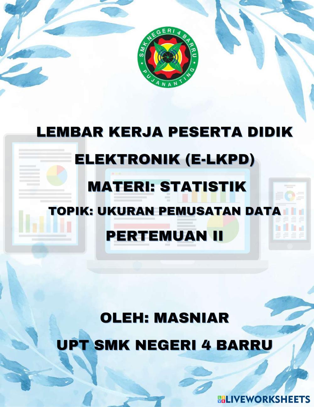 E-LKPD STATISTI… | Math Worksheets | 8326376