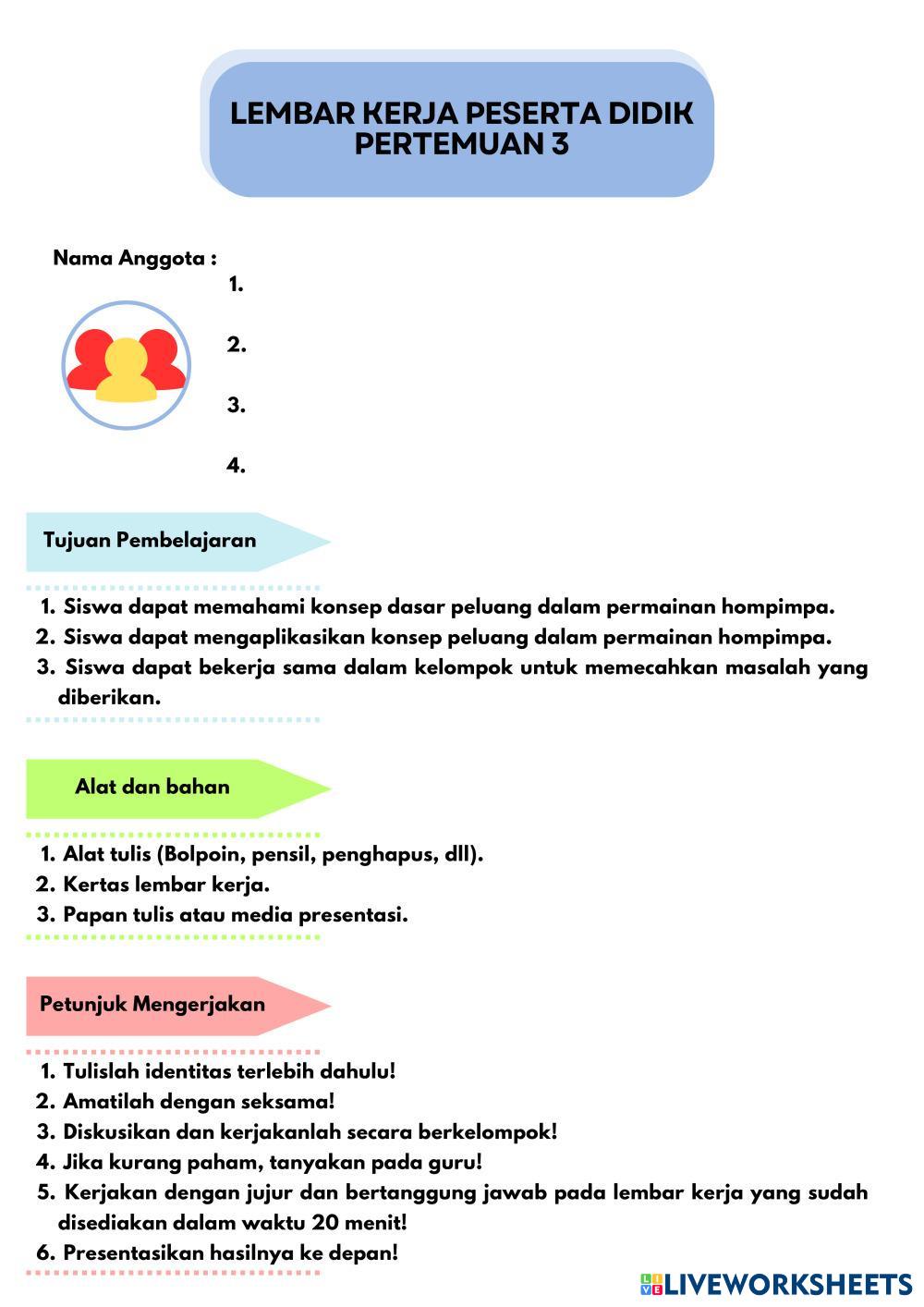 LKPD Matematika… | Math Worksheets | 8326857
