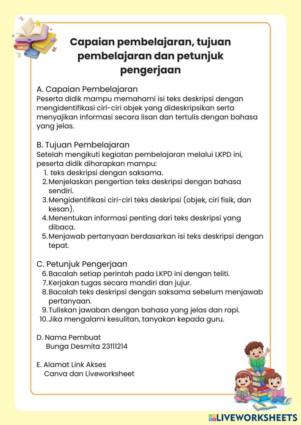 Membaca dan mem… | Math Worksheets | 8327327