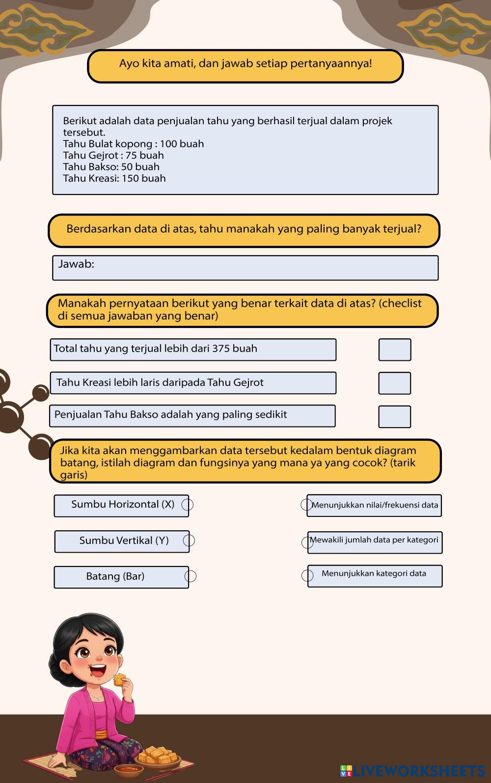 LKPD Penyajian … | Math Worksheets | 8329935