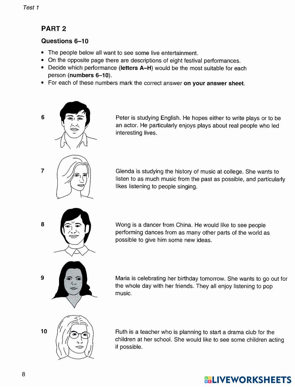 TEST 004 | English Language Worksheets | 8330308