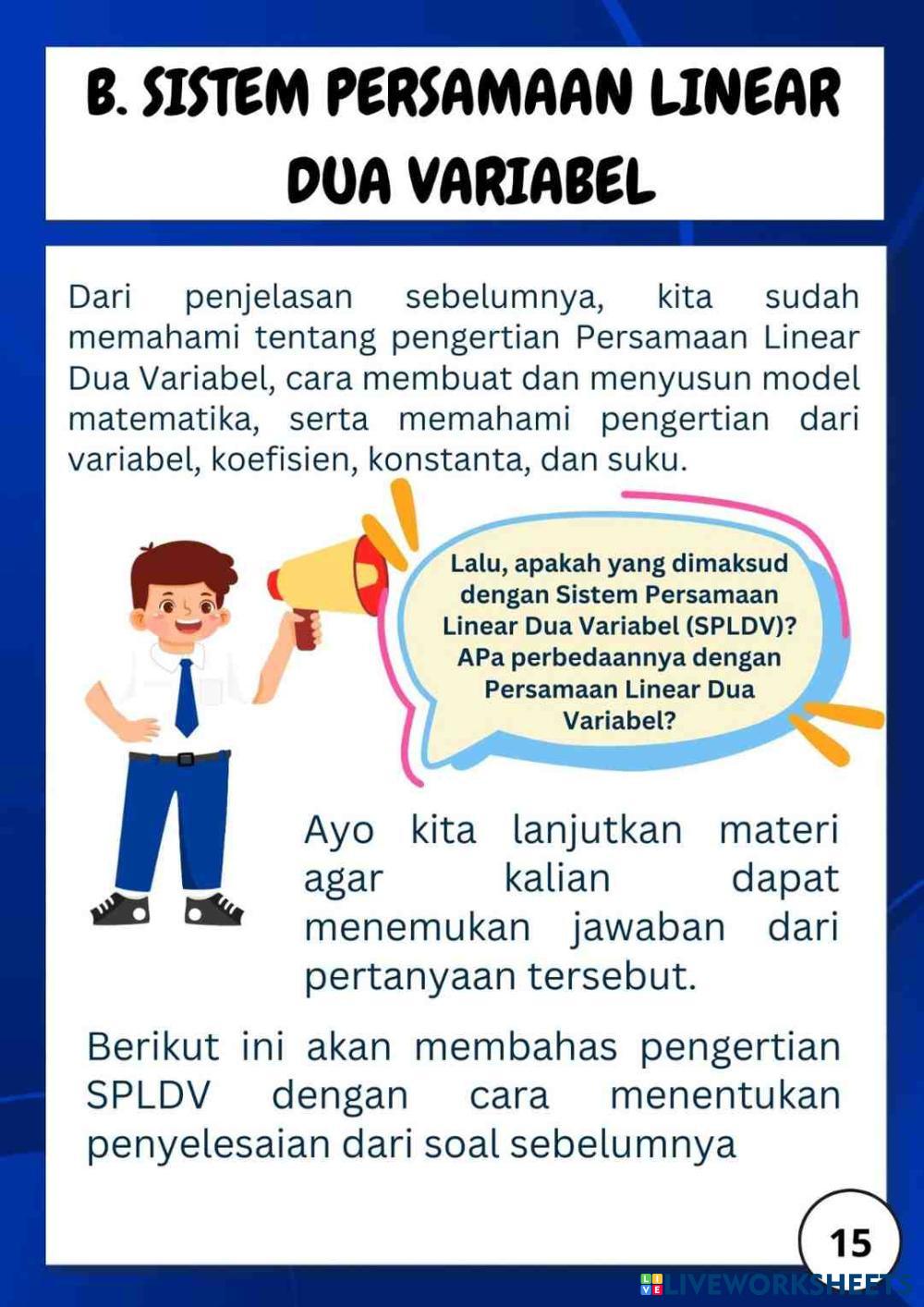 E-Modul SPLDV (… | Math Worksheets | 8330260