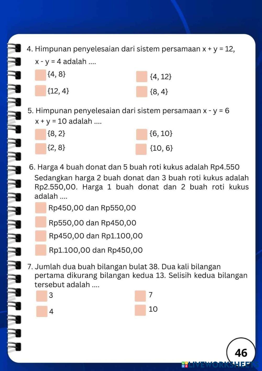 E-Modul SPLDV (… | Math Worksheets | 8330269