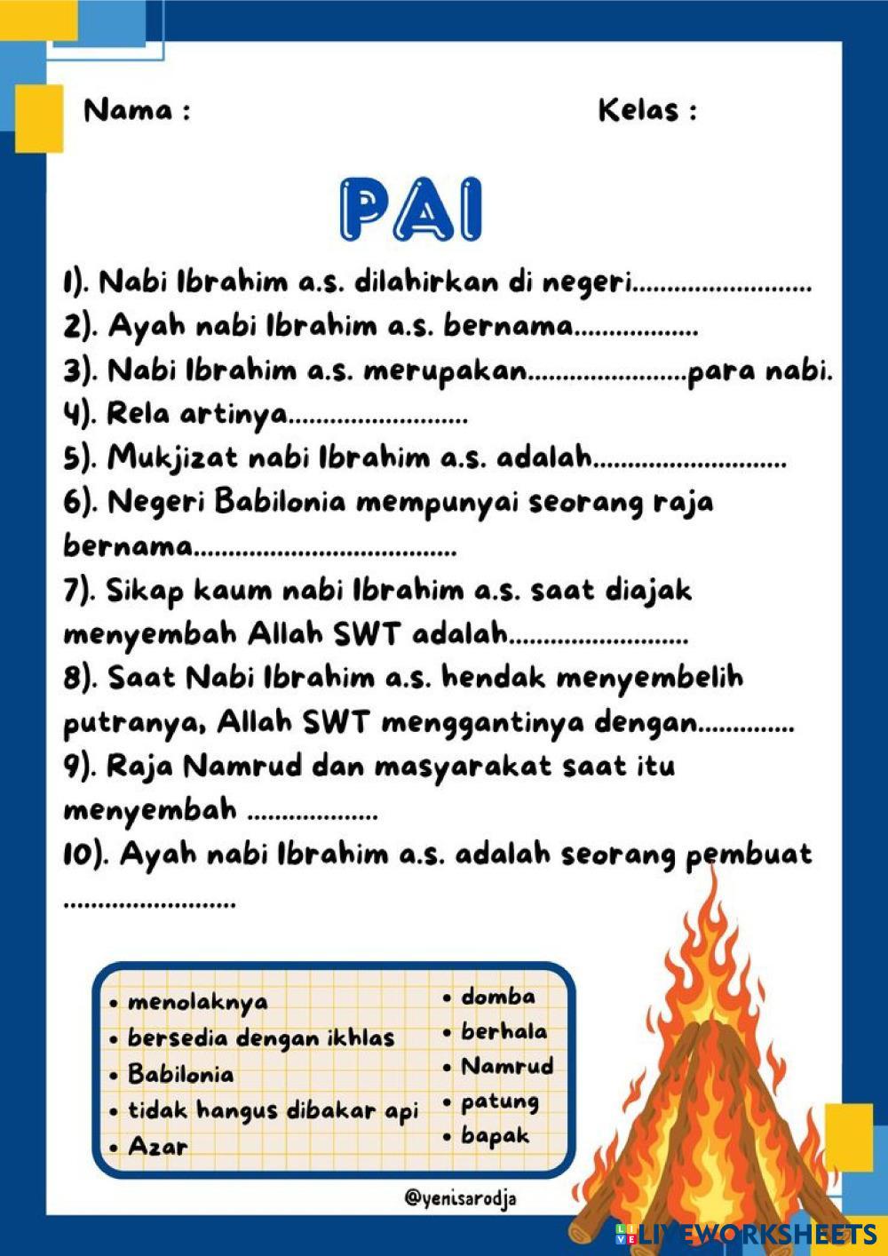 PENDIDIKAN AGAM… | Social Studies Worksheets | 8330436