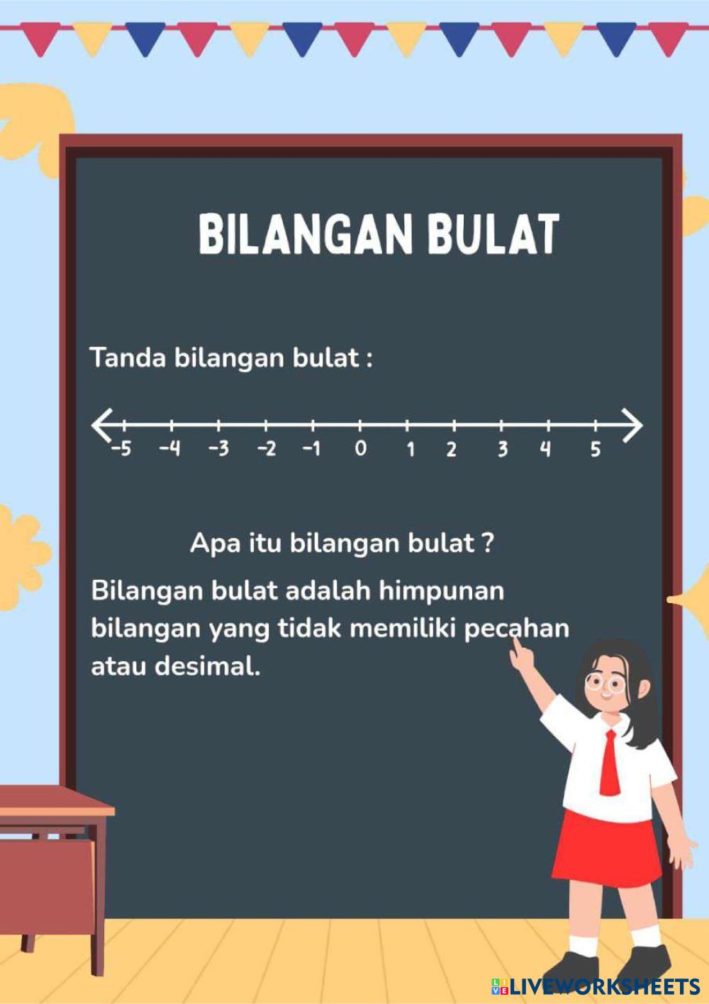 Bilangan Bulat … | Math Worksheets | 8330964