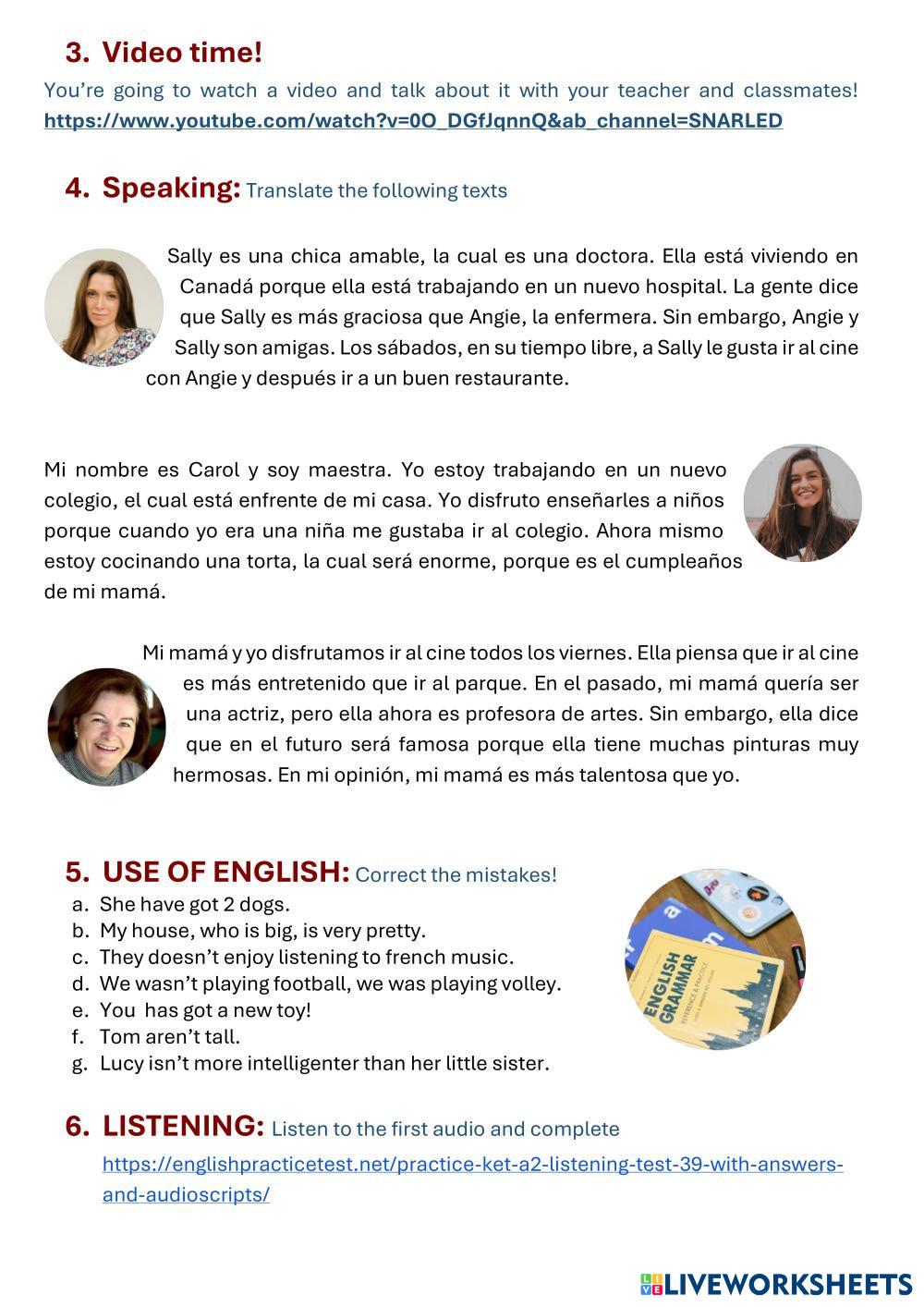 Lesson 6 | English Language Worksheets | 8331235