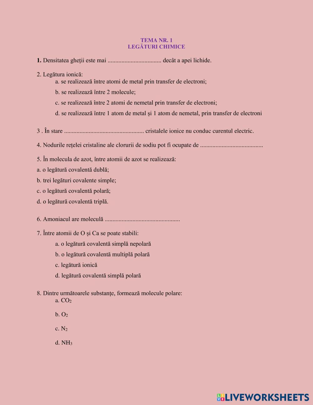 TEMA NR. 2 LEGA… | Science Worksheets | 8331252