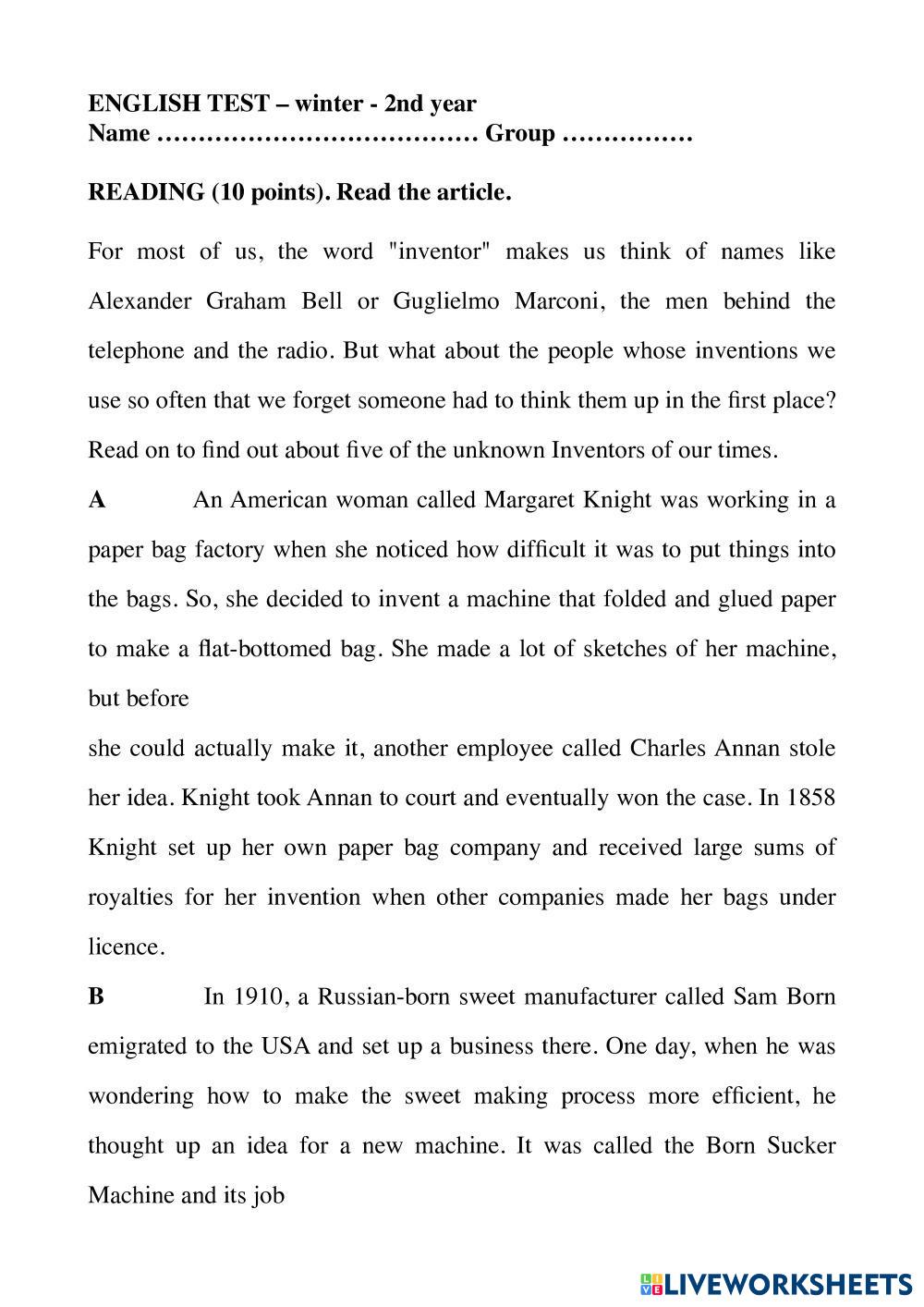 Aaa UMFC 2nd ye… | English Language Worksheets | 8331890