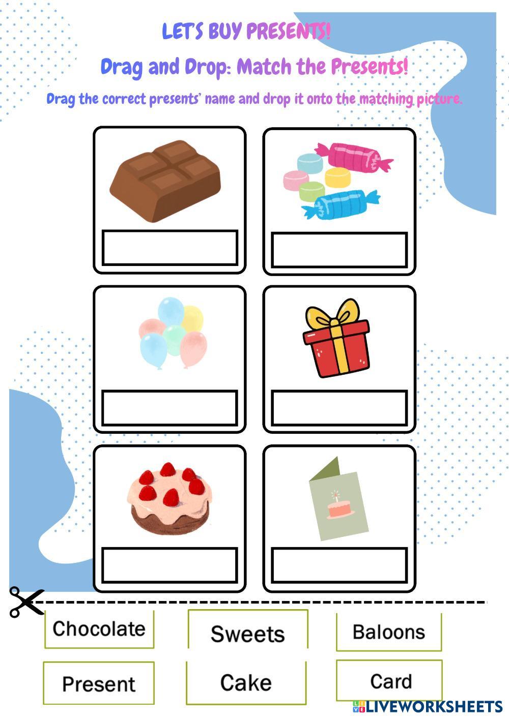 Let's buy prese… | English Language Worksheets | 8333005