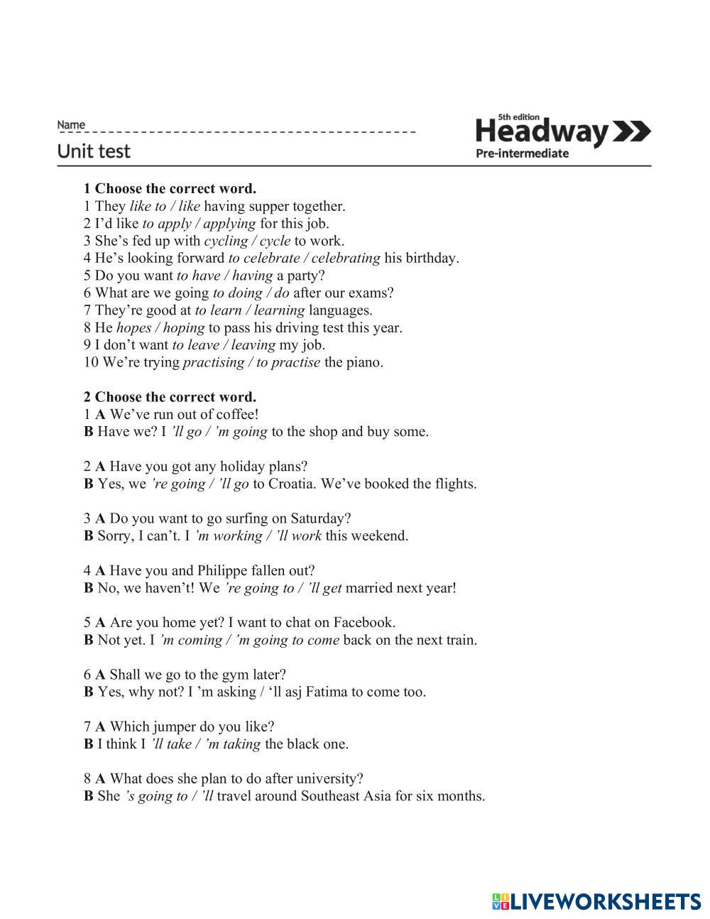 Unit 5 - Lesson… | English Language Worksheets | 8333235